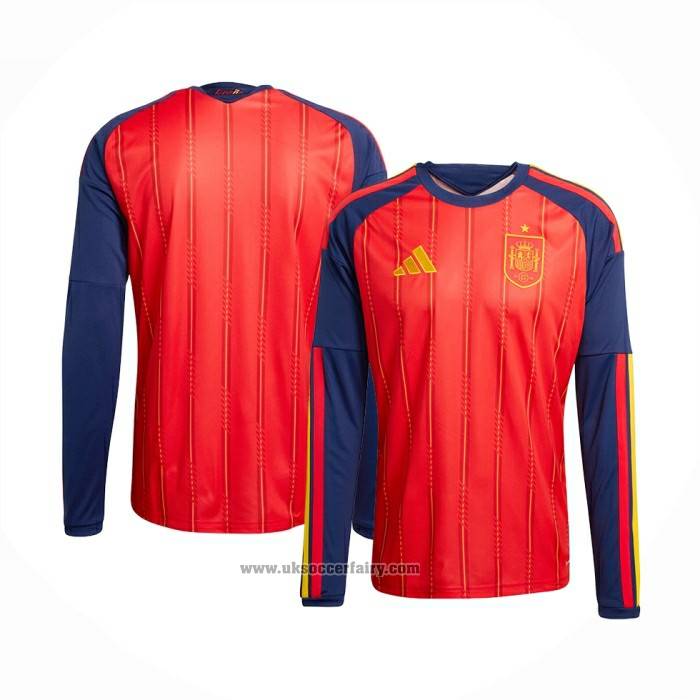 Buy Spain Home Shirt Long Sleeve 2026 at Uksoccerfairy