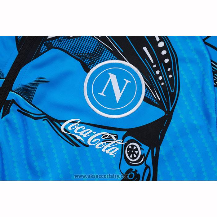 Buy Jacket Tracksuit Napoli Kids 2025-2026 Blue at Uksoccerfairy